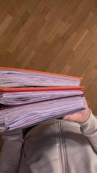 Vertical Pov First Person View Student Carrying Heavy Colorful Binders