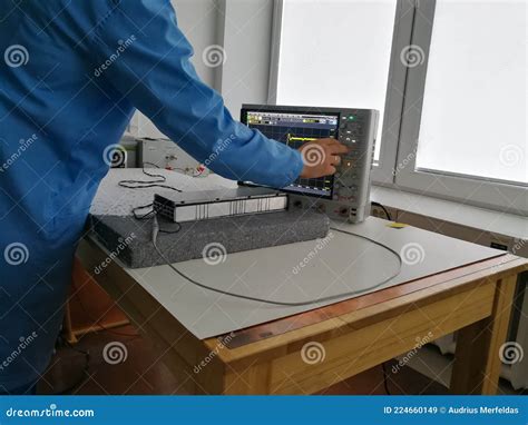 Conducted Transient Emissions Measurement In Emc Lab Stock Image Image Of Impulse Engineer