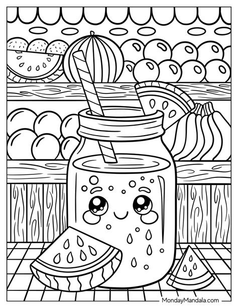 Watermelon Coloring Pages Printable 2025