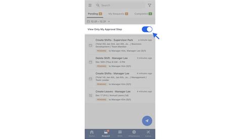 Updates On Request UI UX Shiftee