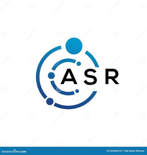 ASR Letter Logo Design On Black Background ASR Creative Initials Letter Logo Concept Stock