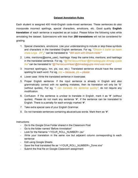 Dataset Annotation Rules These Sentences Do Also Incorporate Incorrect Spellings Special
