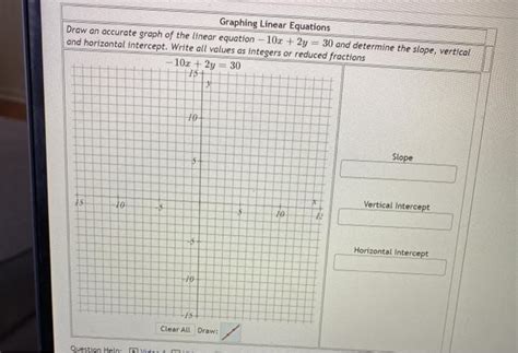solved graphing linear equations draw an accurate graph of