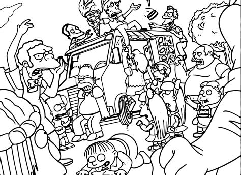 Gangsta Simpsons Coloring Page Coloring Coloring Pages