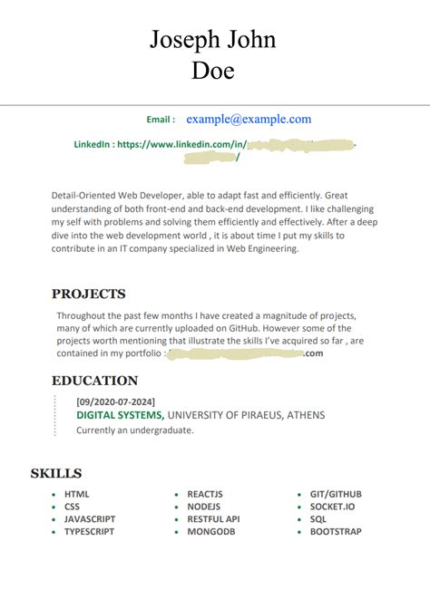 HELP No Work Experience Web Developer Resume R Resumes