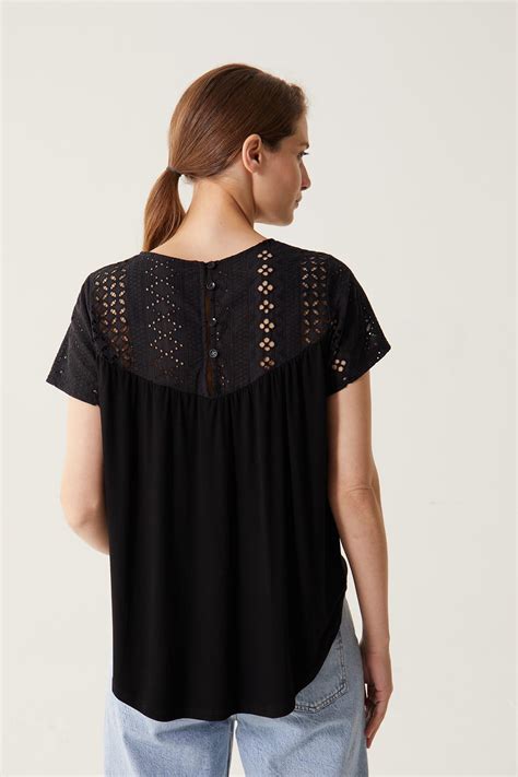 Blusa Doll Negro Etam Argentina