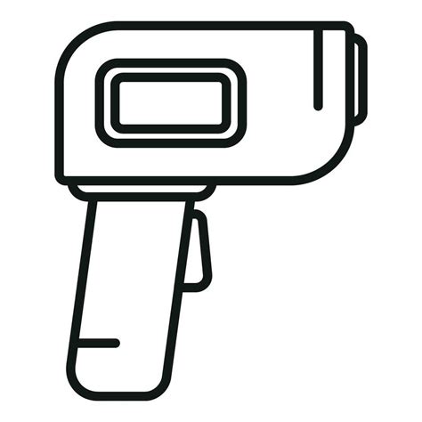 Check Temperature Gun Icon Outline Vector Health Scan 34381325 Vector