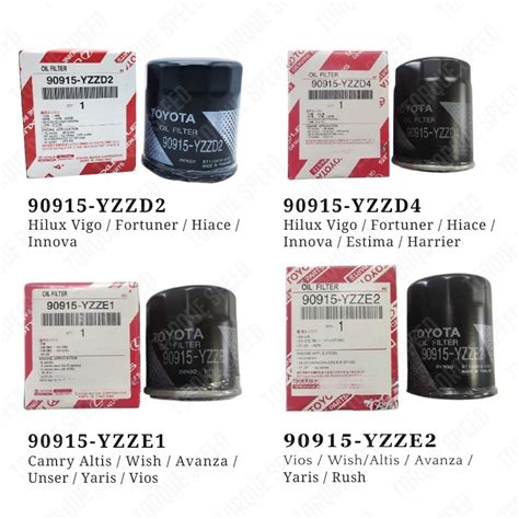 Toyota Engine Oil Filter 90915 Yzzd2 Yzzd4 Yzze1 Yzze2 Shopee Malaysia
