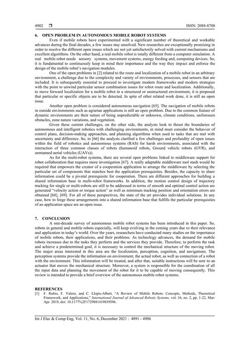 A One Decade Survey Of Autonomous Mobile Robot Systems Pdf