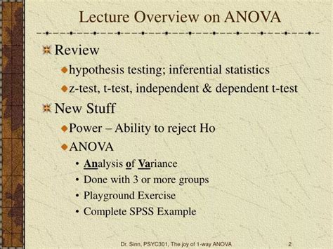 Ppt Lecture Overview On Anova Powerpoint Presentation Free Download Id6698337