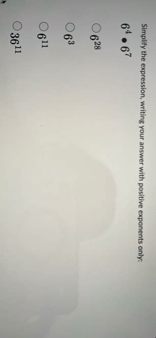 Solved Simplify The Expression Writing Your Answer With