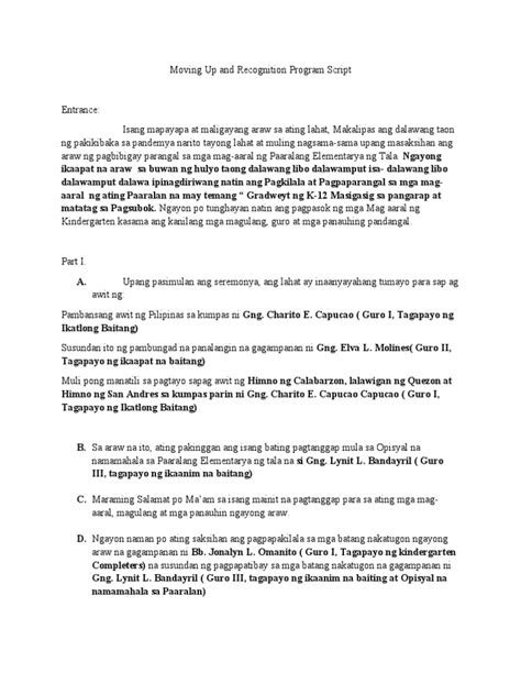 Moving Up And Recognition Program Script Pdf Moving Up And Recognition Program Script Pdf