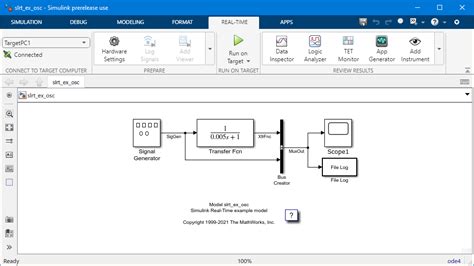 Simulink Real Time Generate Real Time Applications For Simulations That Run On A Target