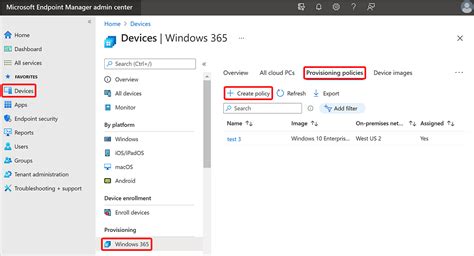 建立 windows 365的布建原則 microsoft learn