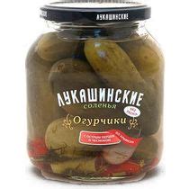 Огурцы Лукашинские соленые по-армянски с острым перцем и чесноком 670 г ...