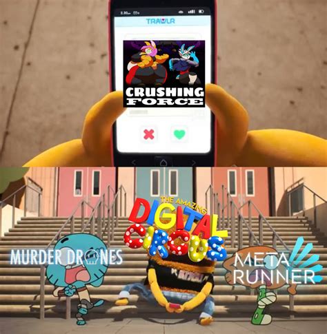Glitch Productions Reacting To Crushing Force Meme By Gumballnetworkcu On Deviantart