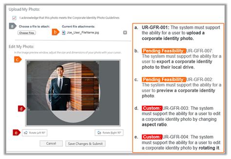 Work Example Photo Upload Form — Jennie Anderson Portfolio Business Analysis And Visual Design