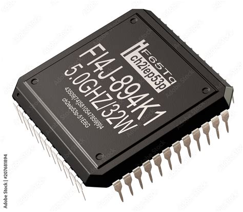 Integrated Circuit Of Digital Computer Parts Micro Chip Artificial Intelligence Of Learning