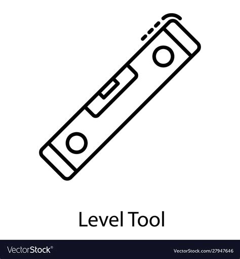 Leveler Tool Royalty Free Vector Image Vectorstock