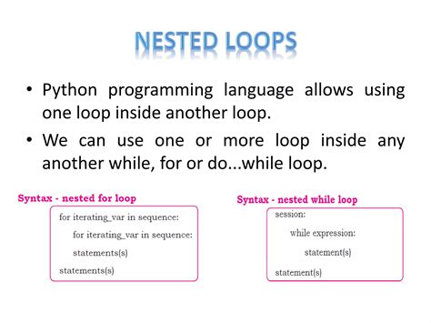 Looping Statements And Control Statements In Python Pptx