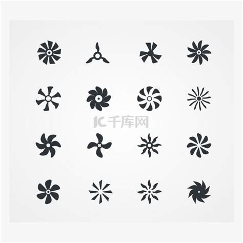 风扇图标集合素材图片免费下载 千库网