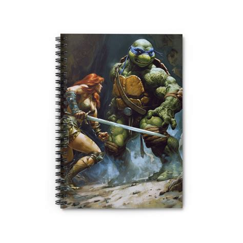 Hilarious Tmnt Dnd Parody Art Spiral Notebook Rpg Journal Campaign