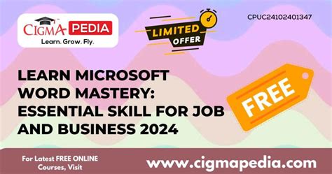 Learn Microsoft Word Mastery Essential Skill For Job And Business 2024 Free Udemy Course