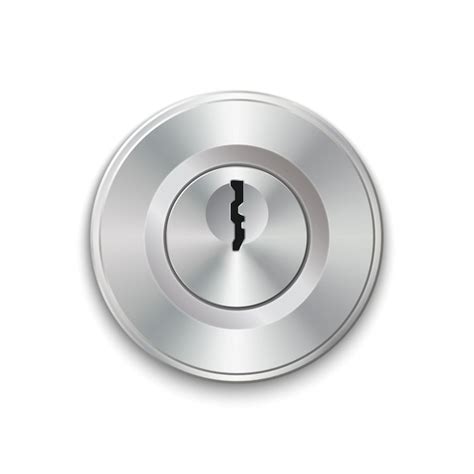 Premium Vector Metal Door Lock Keyhole Isolated