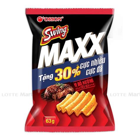 Snack Swing Maxx Vị Bò Nướng Tiêu đen Gói 63g