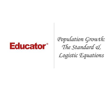 60 [population Growth The Standard And Logistic Equations ] Ap Calculus Ab