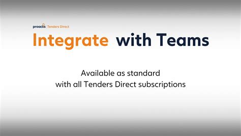 integrate with microsoft teams tenders direct