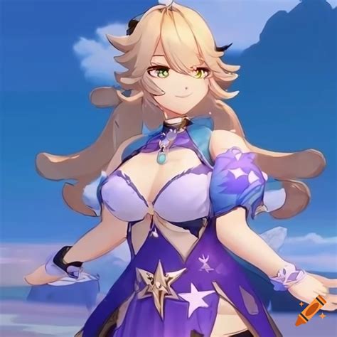 Character from genshin impact named živa on Craiyon