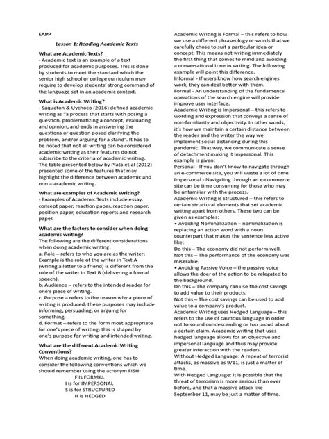 Eapp Reviewer Pdf Information Concept