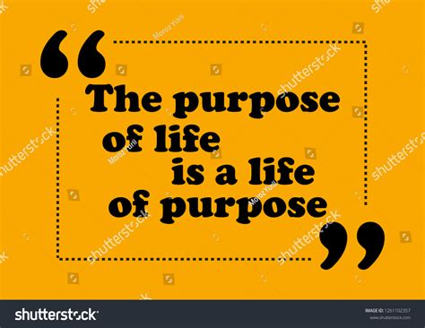 Purpose Life Life Purpose Inspirational Motivation Stock Vector