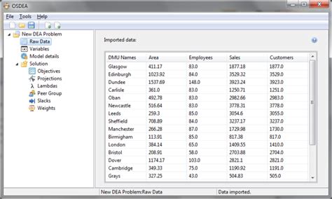 OSDEA GUI Tutorial Importing Data Open Source DEA
