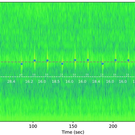 Spectrogram Of A Fin Whale Pulse Sequence Recorded By The Bombyx Buoy Download Scientific