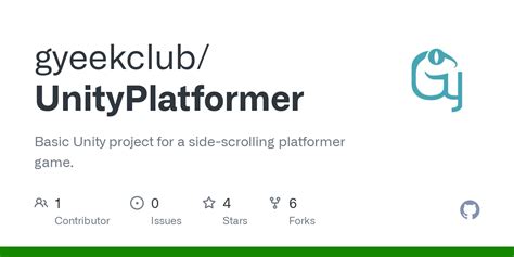 GitHub Gyeekclub UnityPlatformer Basic Unity Project For A Side