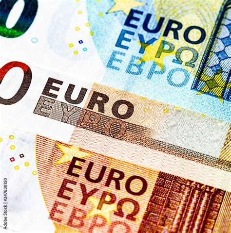 Verschiedene Euroscheine Im Detail Stock Photo Adobe Stock