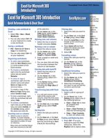 Excel Quick Reference Guide Signup Excel Bytes