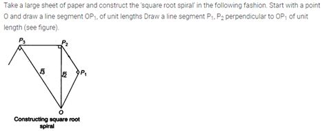 Classroom Activity Constructing The ‘square Root Spiral Cbse Class
