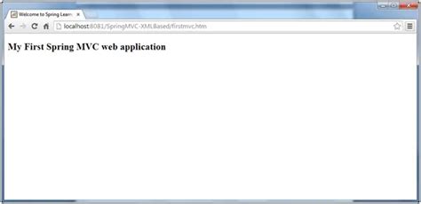 Spring Mvc Creating Hello World Web Application Based On Xml Configuration Benchresources Net