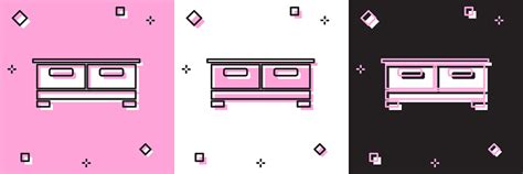 분홍색과 흰색 검은 색 배경에 격리 서랍 아이콘의 상자를 설정합니다 벡터 분홍에 대한 스톡 벡터 아트 및 기타 이미지 분홍 아이콘 캐비닛 Istock