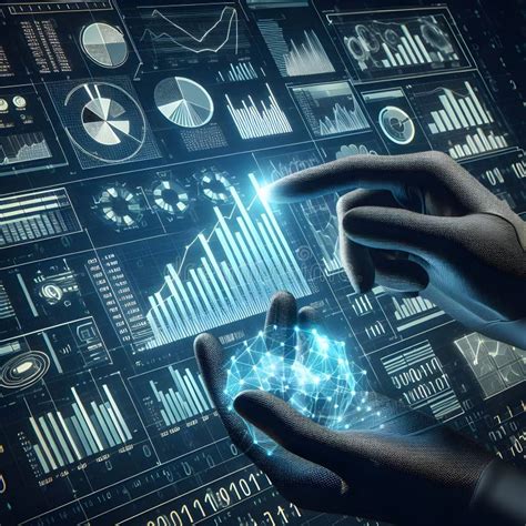 Business Professional Interacting With Advanced Futuristic Interface In