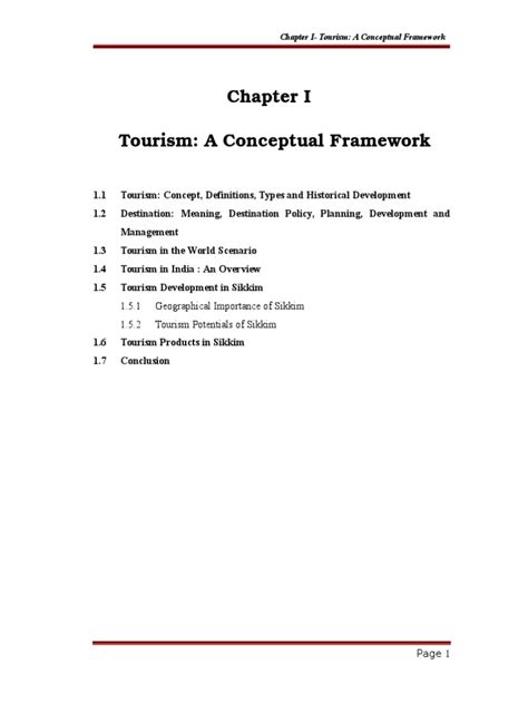 Tourism A Conceptual Framework Pdf Tourism Strategic Management