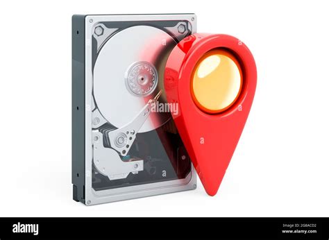 Map Pointer With HDD D Rendering Isolated On White Background Stock Photo Alamy