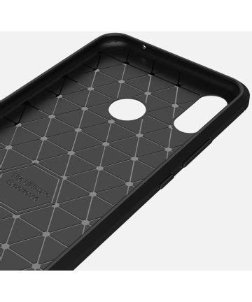 Huawei P Smart Plus Geborsteld Tpu Hoesje Zwart Gsmpunt Nl