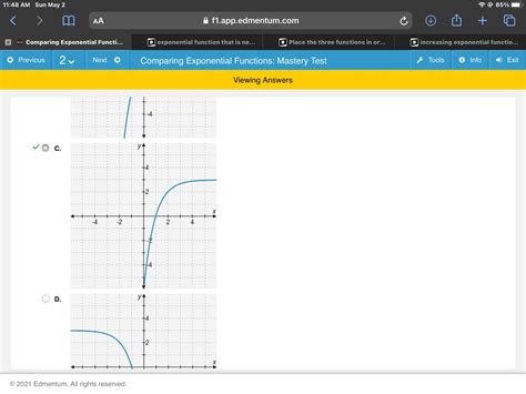 negative exponential function