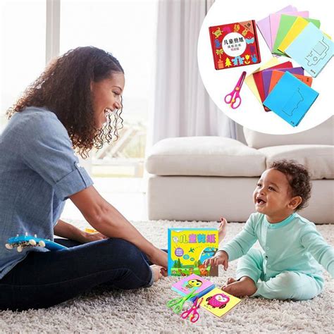 어린이용 종이 자르기 활동 책 유치원 학습 자르기 및 붙이기 책 유치원 종이 자르기 책 학습 및 교육