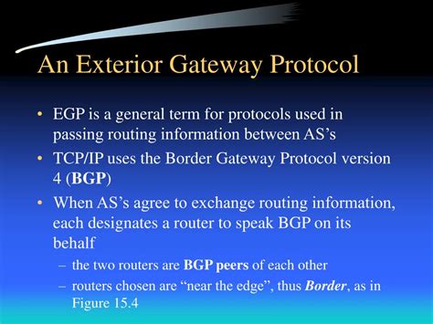 Ppt Routing Exterior Gateway Protocols And Autonomous Systems