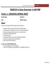 SAP Exercise Navigation And Material Create Lou F Docx EX Navigation Material